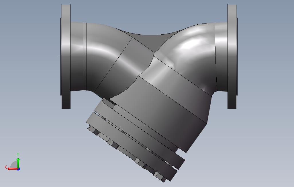Y型过滤器DN150_SOLIDWORKS 2017_模型图纸免费下载 – 懒石网