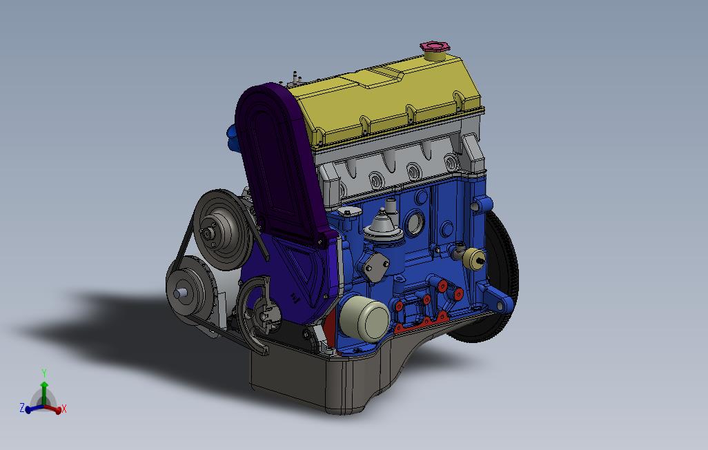 负载（VAZ）215发动机_SOLIDWORKS 2018_模型图纸下载 – 懒石网