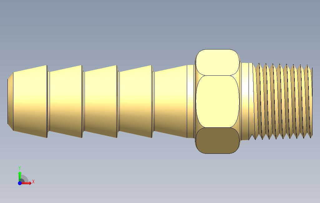 直黄铜软管接头solidworkssolidworks 2017模型图纸下载 懒石网