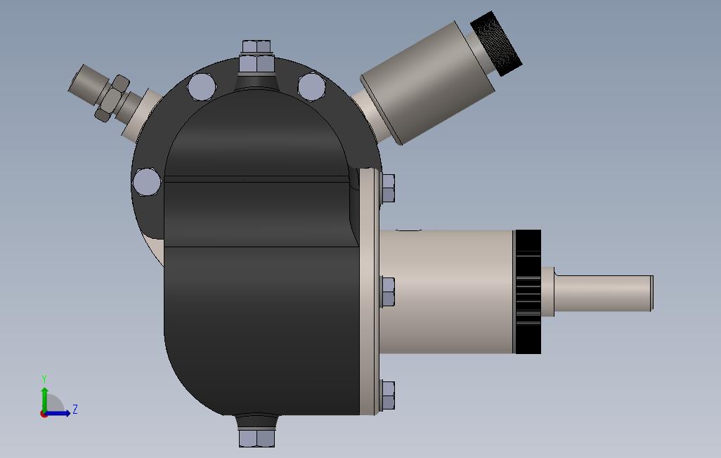 带减速器的气动马达三维建模图纸solidworks设计solidworks 2016模型图纸下载 懒石网