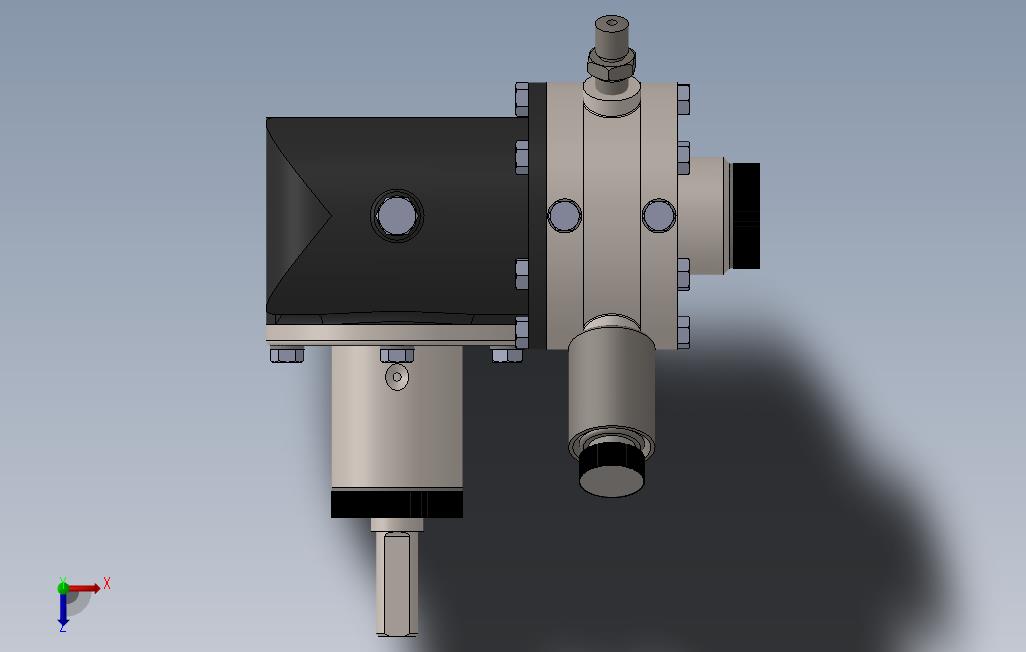 带减速器的气动马达三维建模图纸solidworks设计solidworks 2016模型图纸下载 懒石网