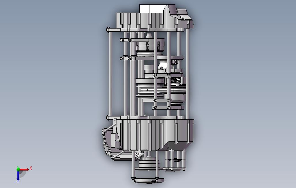 车床变速箱（车床变速机构）3d模型solidworks软件打开solidworks 2015模型图纸下载 懒石网