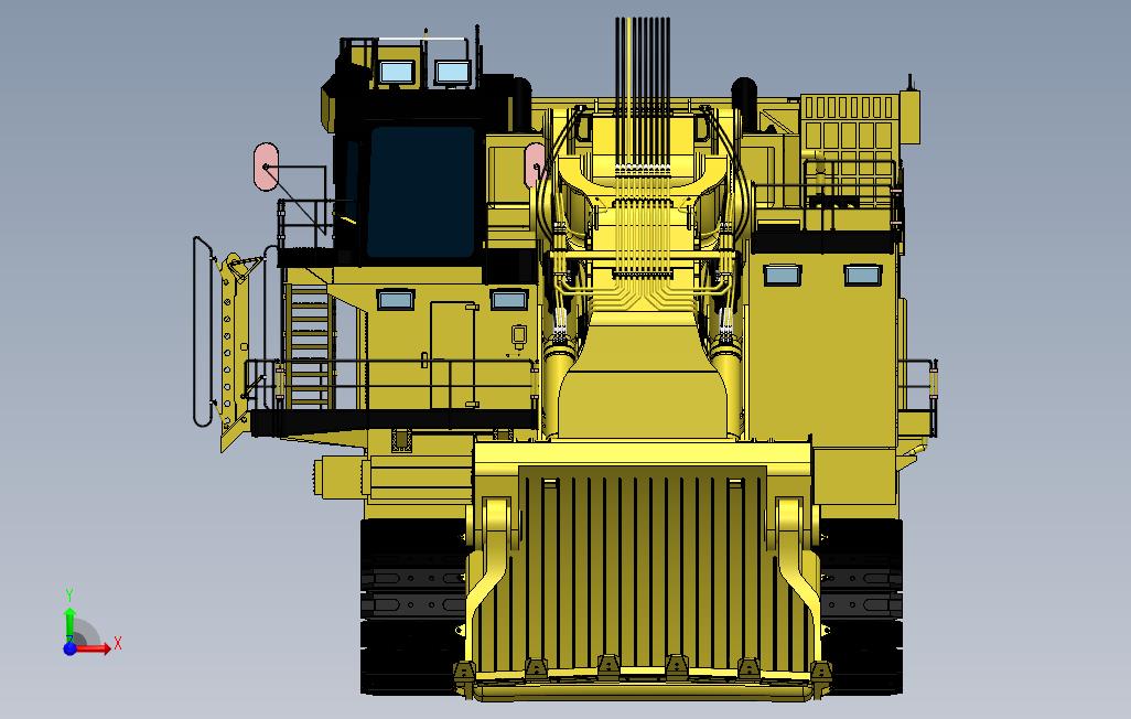 Caterpillarcat621b大型挖掘机造型3d建模图纸solidworks设计模型图纸下载 懒石网