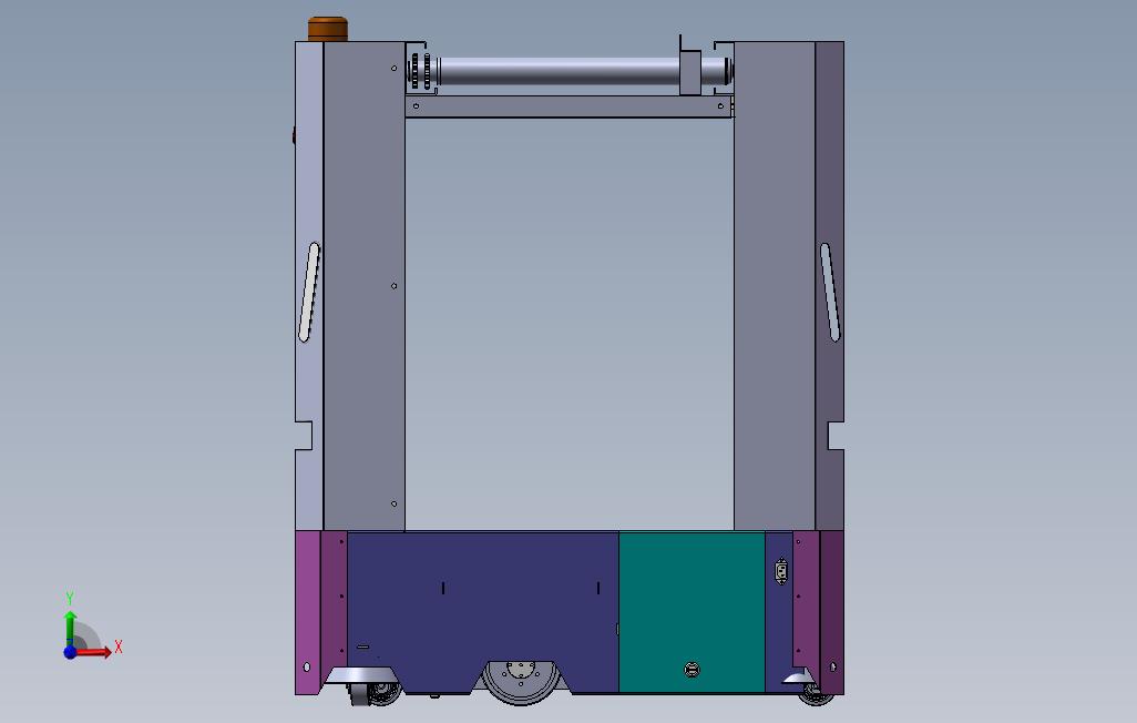 仓储物流磁导滚筒线agv自动引导运输小车solidworks 2014模型图纸下载 懒石网