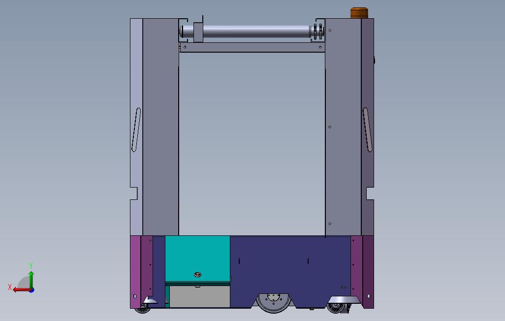 仓储物流磁导滚筒线agv自动引导运输小车solidworks 2014模型图纸下载 懒石网