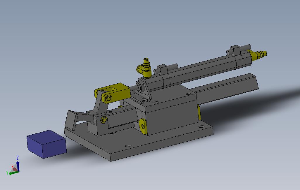 M27工件挤出装置_SOLIDWORKS 2010_模型图纸下载 – 懒石网