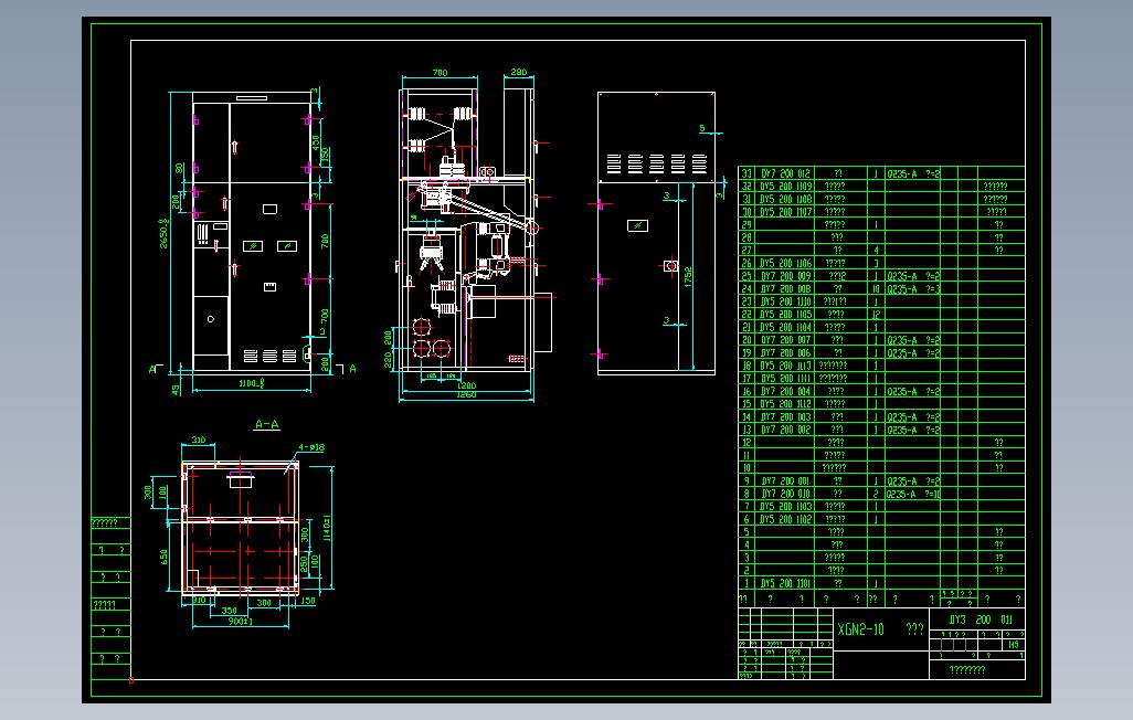 XGN2柜全套图纸_AutoCAD_模型图纸下载 – 懒石网