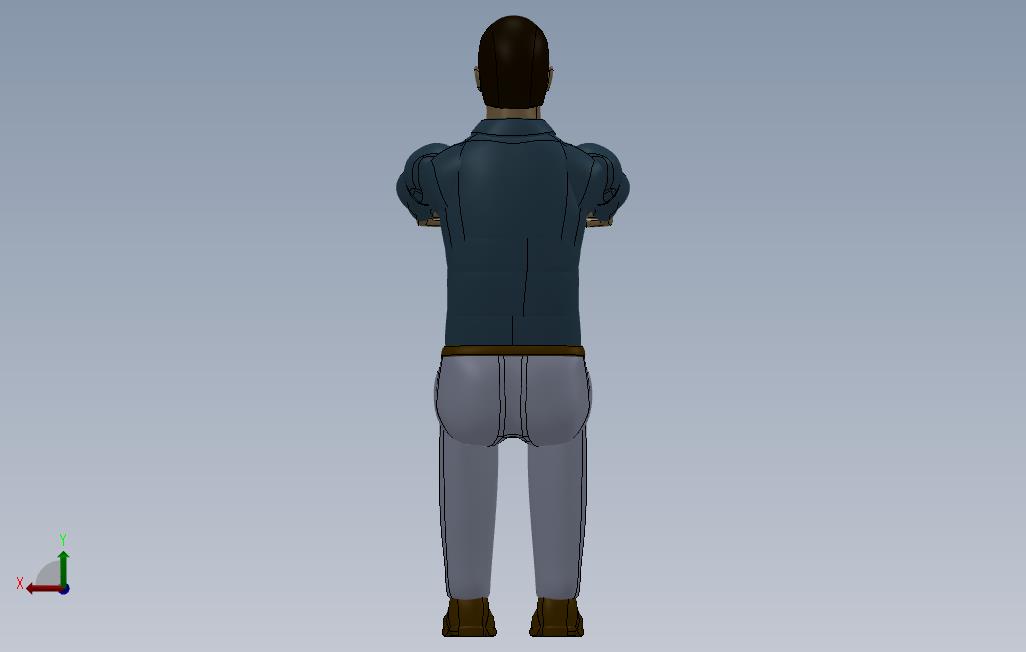 操作工人坐式伸直臂solidworks 2010模型图纸下载 懒石网