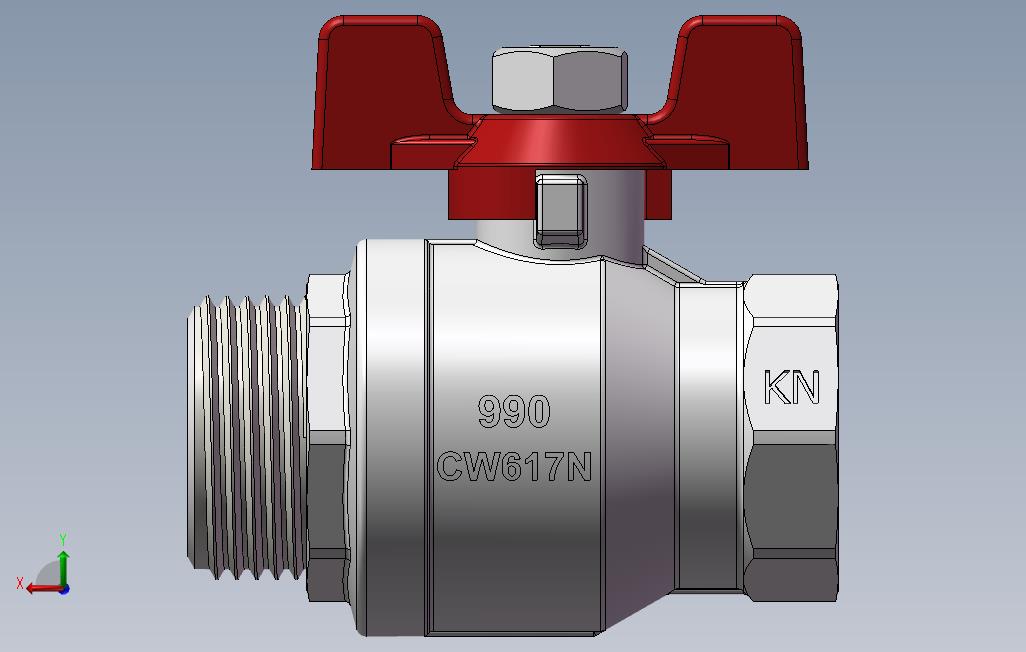 螺纹黄铜球阀dn25solidworks 2012模型图纸下载 懒石网