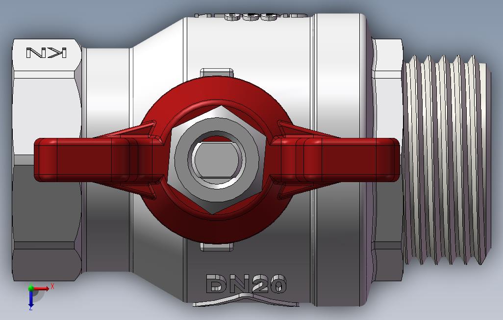 螺纹黄铜球阀dn25solidworks 2012模型图纸下载 懒石网