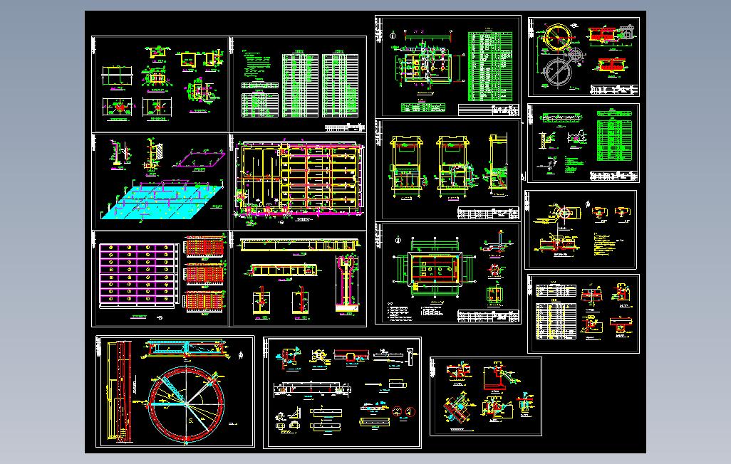 某污水处理厂A2O工艺污水处理整套施工图1_AutoCAD_模型图纸下载 – 懒石网