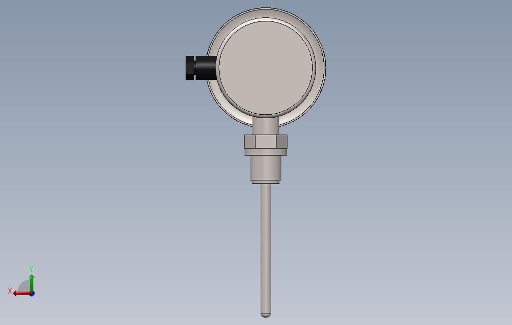 指针式温度表solidworks 2016模型图纸下载 懒石网