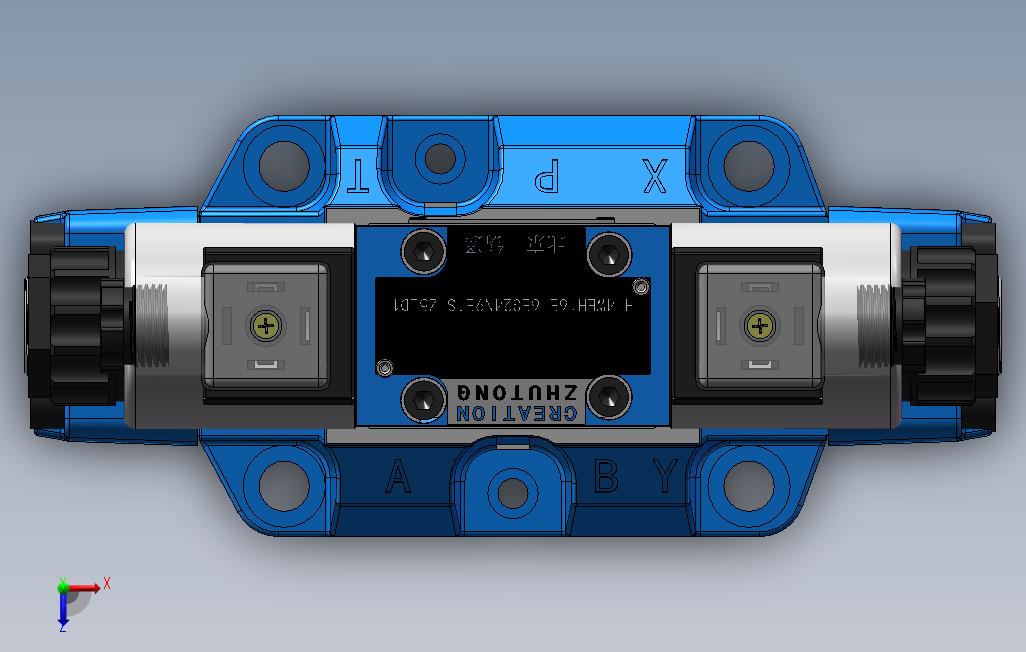 H 4weh16 S D1电液换向阀solidworks 2012模型图纸下载 懒石网