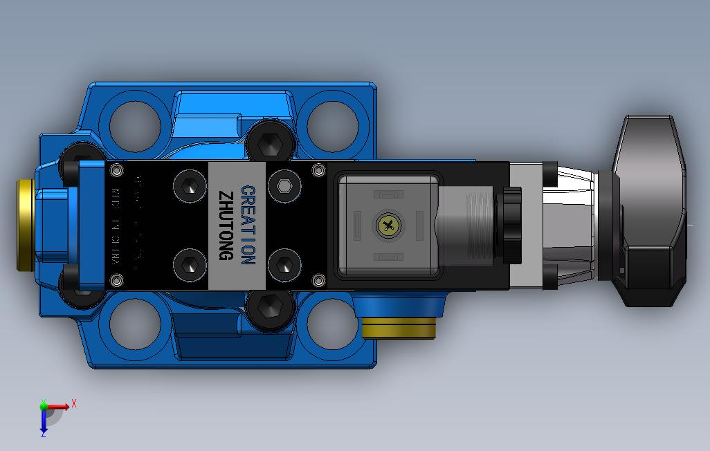 Dbw10 1先导式电磁溢流阀solidworks 2012模型图纸下载 懒石网