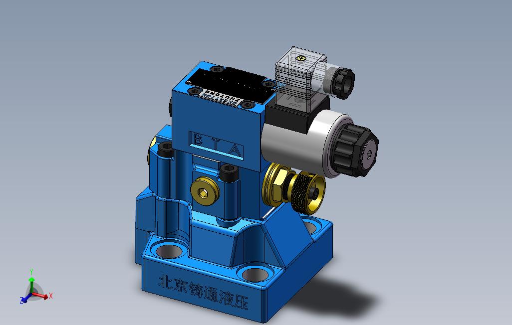 Dbw20先导式电磁溢流阀solidworks 2012模型图纸下载 懒石网