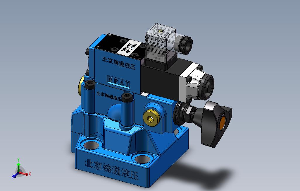 Dbw20 1先导式电磁溢流阀solidworks 2012模型图纸下载 懒石网