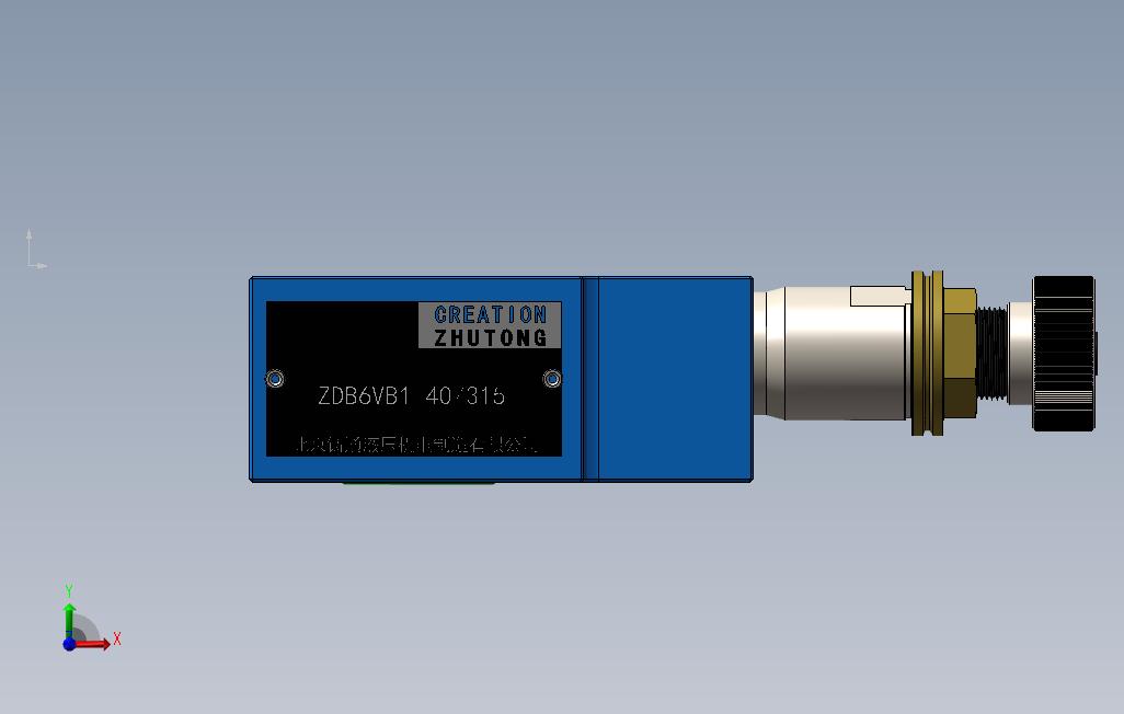 Zdb6 Vb叠加式溢流阀solidworks 2012模型图纸下载 懒石网