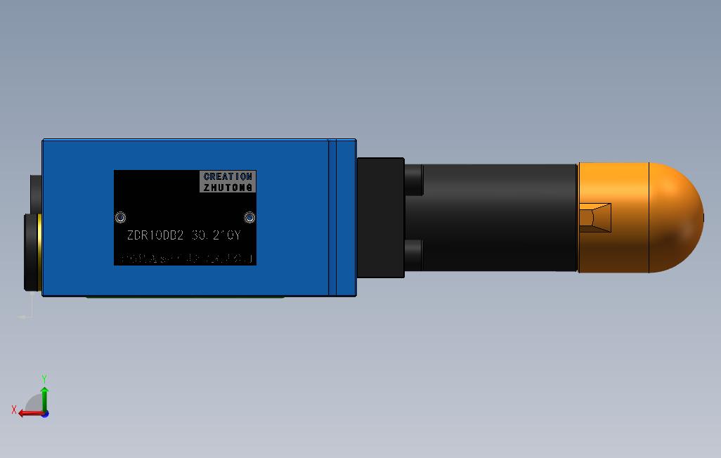Zdr10db2 Y叠加式直动减压阀solidworks 2012模型图纸下载 懒石网