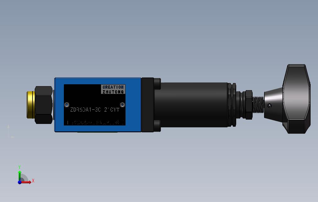 Zdr6d A1m叠加式直动减压阀solidworks 2012模型图纸下载 懒石网