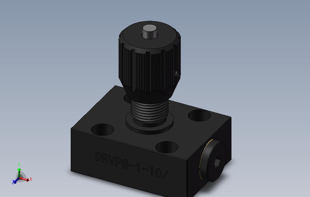 Drvp8单向节流截止阀solidworks 2012模型图纸下载 懒石网