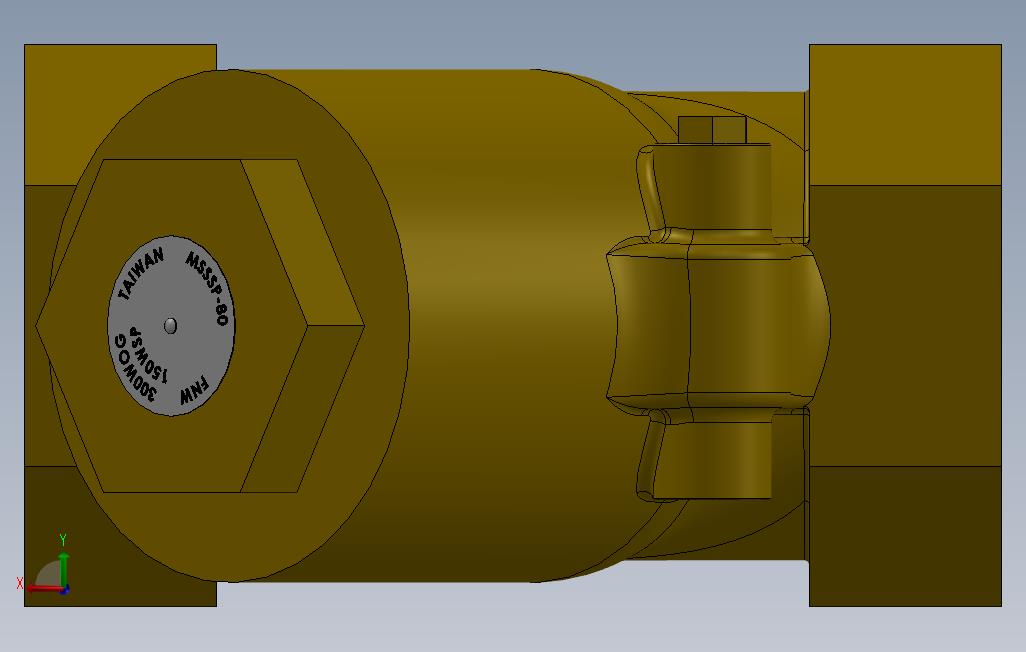 Y型过滤器dn40 黄铜solidworks 2011模型图纸下载 懒石网