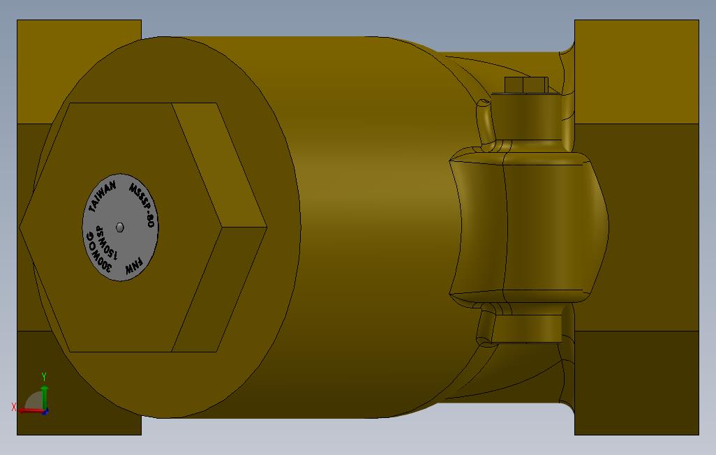 Y型过滤器dn50 黄铜solidworks 2011模型图纸下载 懒石网