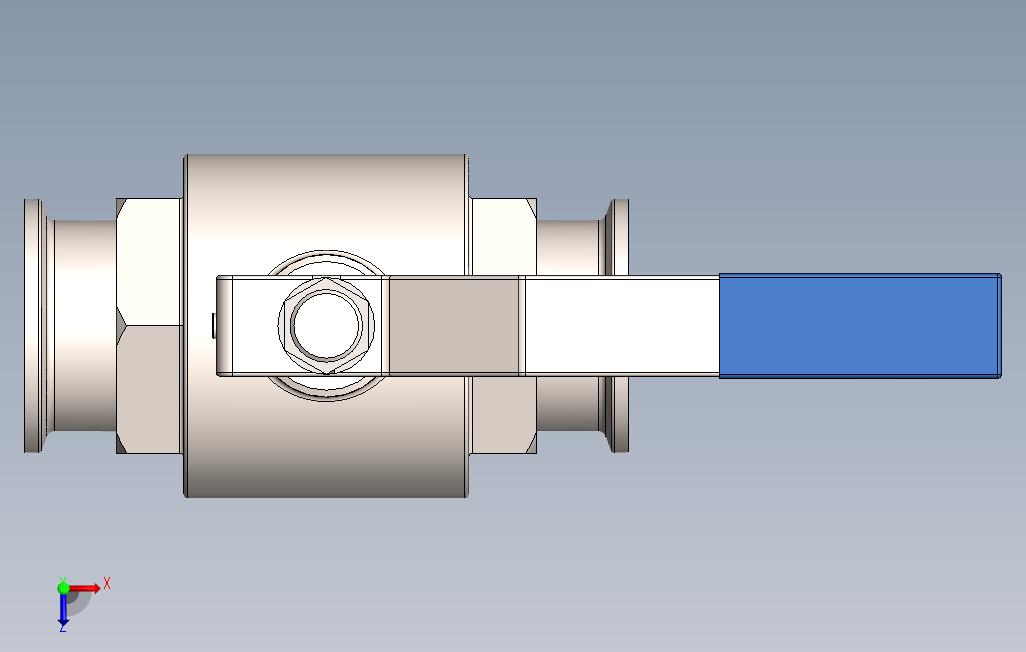 Dn50 快卡手动球阀（非系列化配置）solidworks 2016模型图纸下载 懒石网