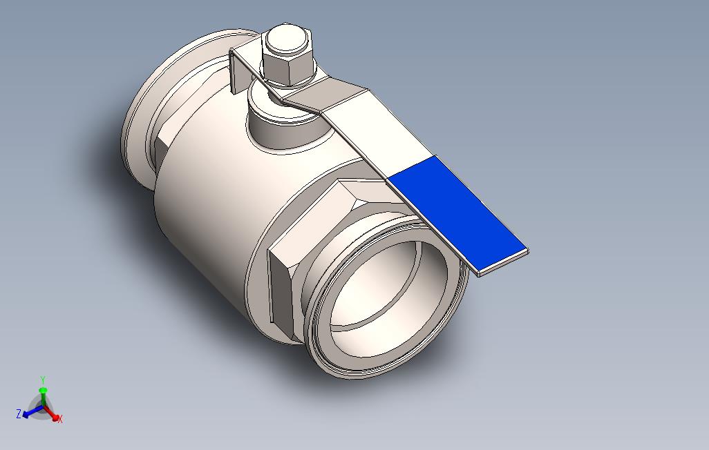 Dn65 快卡手动球阀（非系列化配置）solidworks 2016模型图纸下载 懒石网