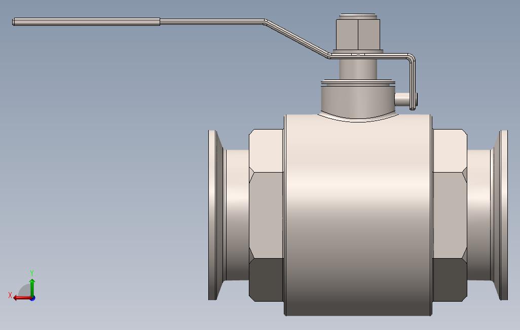 Dn65 快卡手动球阀（非系列化配置）solidworks 2016模型图纸下载 懒石网