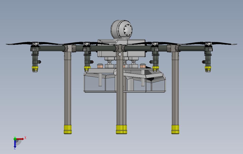 Optocopter八旋翼消毒喷雾无人机（solidworks设计solidworks 2018模型图纸下载 懒石网