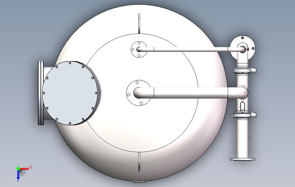 石英砂过滤罐solidworks 2018模型图纸下载 懒石网