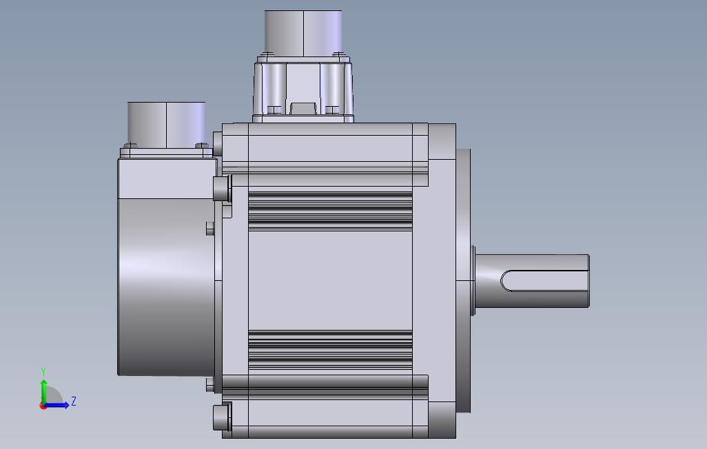 台达伺服电机ecma Fx1305es（无刹车）solidworks 2016模型图纸下载 懒石网