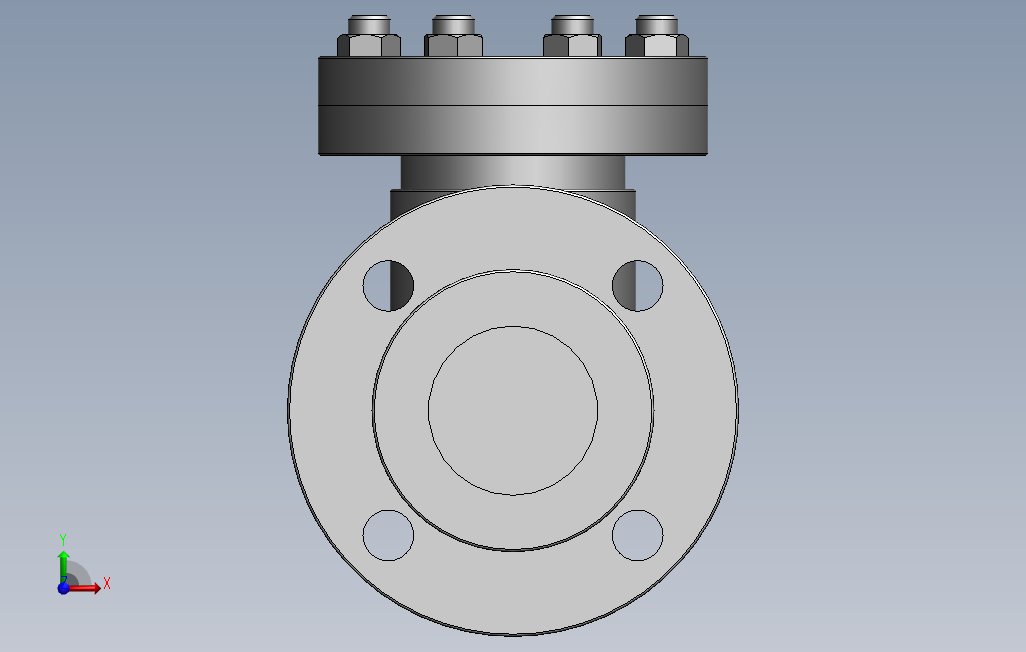 升降式止回阀 16 Dn50 升降式止回阀 Solidworks 2016模型图纸下载 懒石网