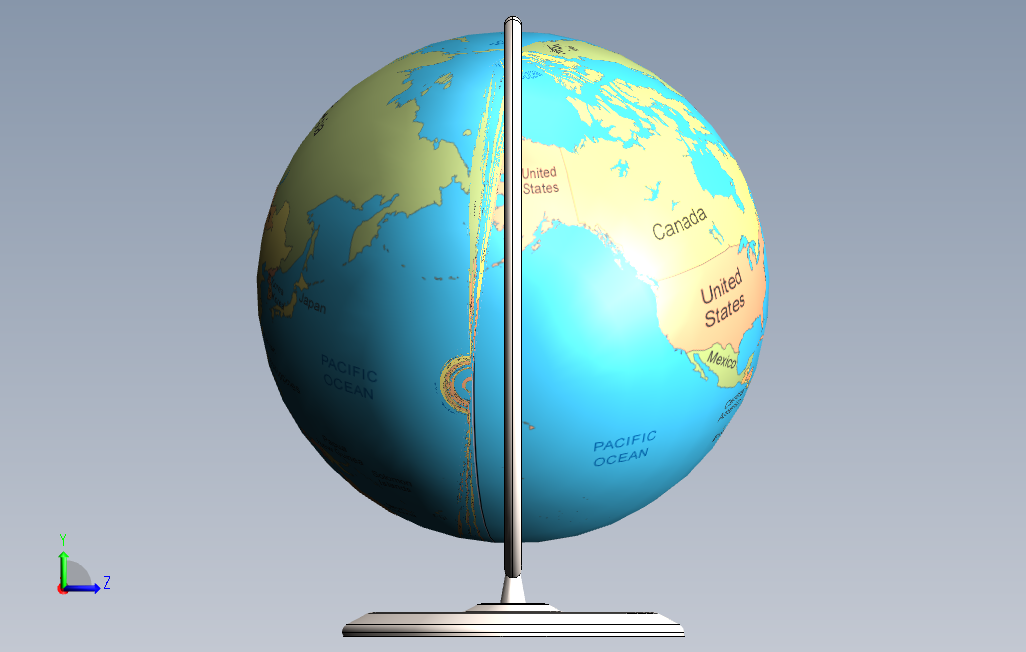 地球仪__模型图纸下载 – 懒石网