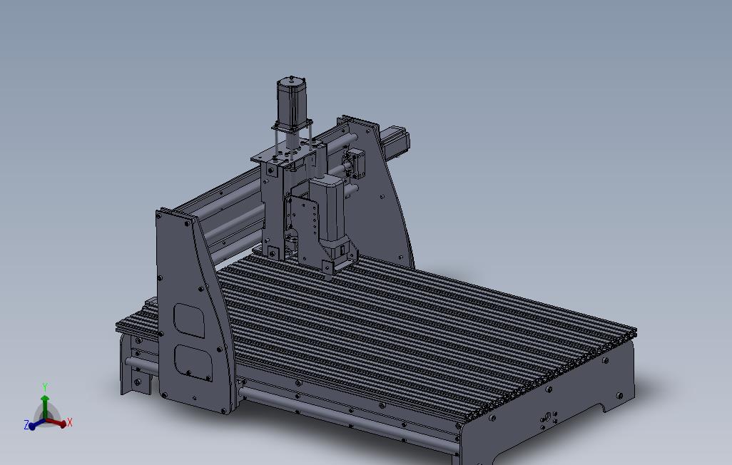 CNC三轴雕刻机_SOLIDWORKS 2012_模型图纸下载 – 懒石网
