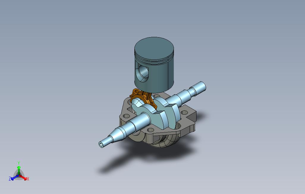 连杆活塞_PROE_模型图纸免费下载 – 懒石网