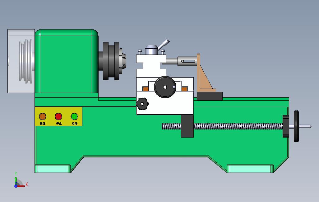 1车床solidworks 2012模型图纸免费下载 懒石网
