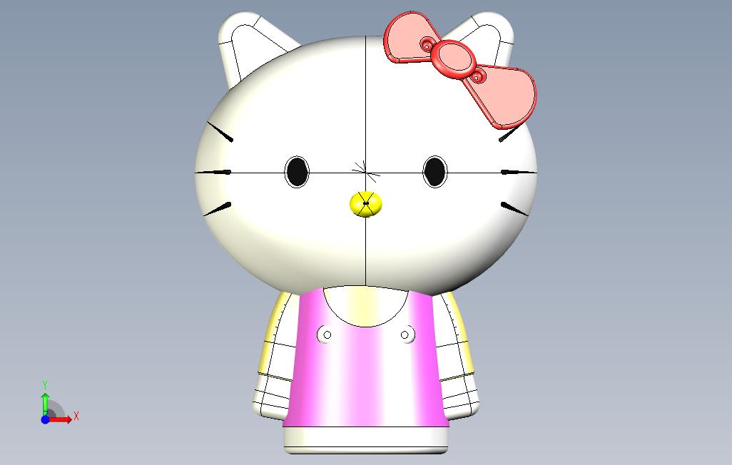 HelloKitty_UG_模型图纸免费下载 – 懒石网