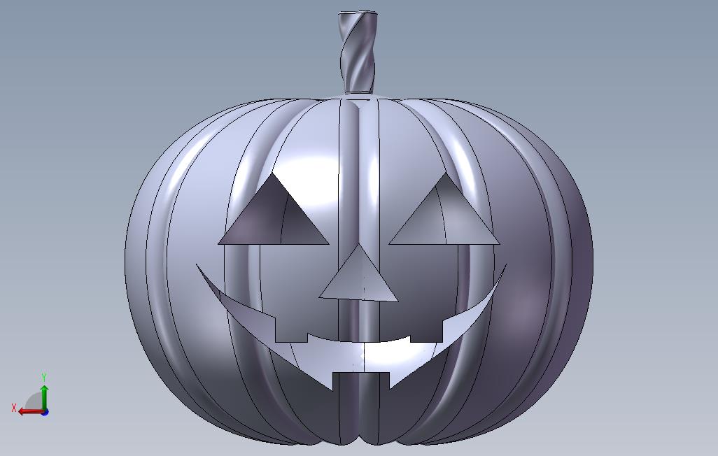 Solidworks南瓜模型 Solidworks 2007 模型图纸免费下载 懒石网