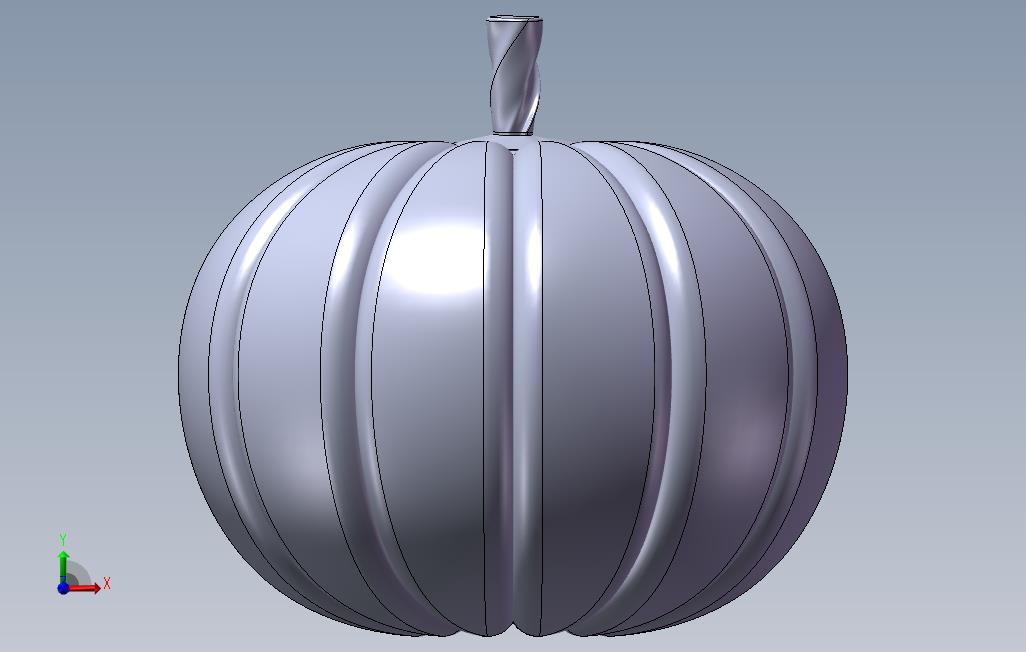 Solidworks南瓜模型 Solidworks 2007 模型图纸免费下载 懒石网