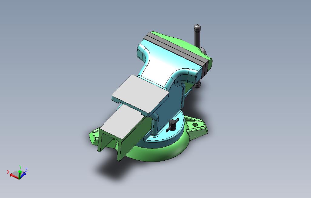 台钳solidworks 2013模型图纸免费下载 懒石网