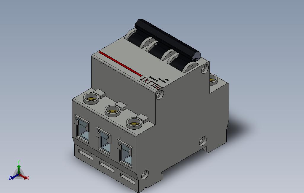 德力西-C4空气开关_SOLIDWORKS 2010_模型图纸免费下载 – 懒石网
