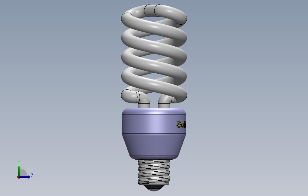节能灯3d模型solidworks 2008模型图纸免费下载 懒石网