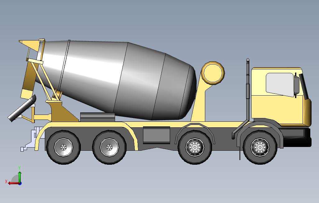 Solidworks水泥搅拌车模型solidworks 2009模型图纸免费下载 懒石网