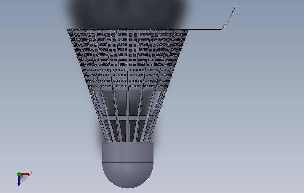 Solidworks塑料羽毛球设计solidworks 2009模型图纸免费下载 懒石网