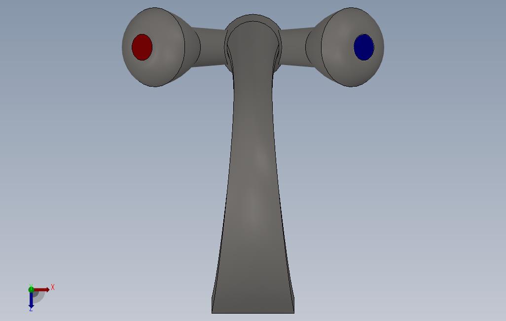 冷热水龙头solidworks 2012模型图纸免费下载 懒石网
