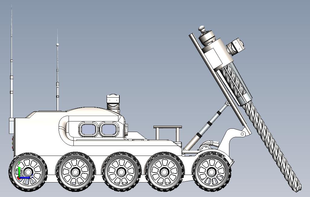 多功能钻探车solidworks 2011模型图纸免费下载 懒石网
