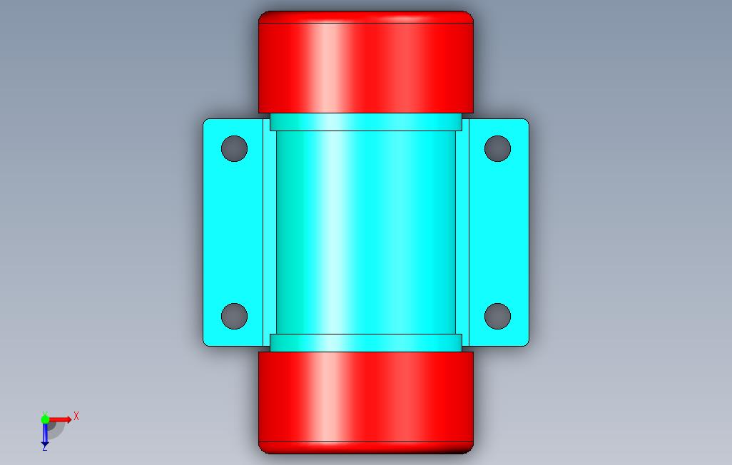振动电机YDZ-1-4（0.55kw）_STEP_模型图纸免费下载 – 懒石网