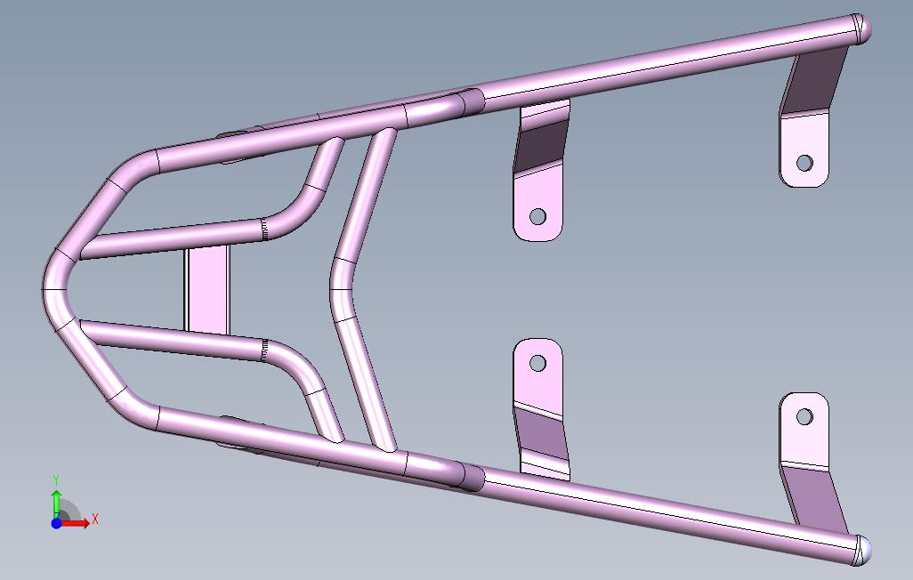 摩托车货架产品级3d模型step模型图纸免费下载 懒石网