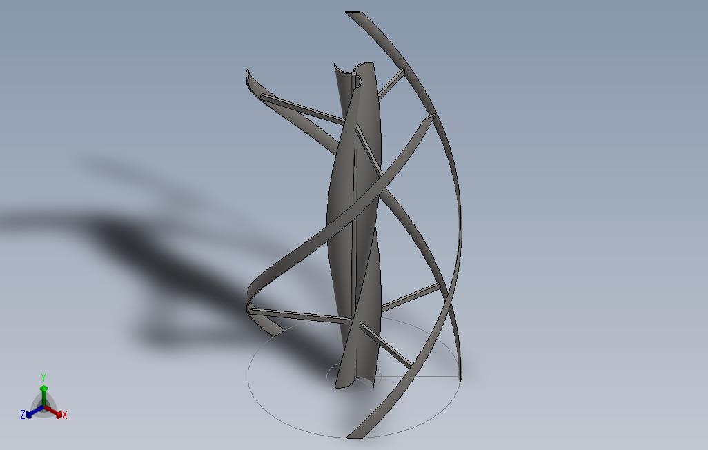 潮汐涡轮机转子solidworks 2011模型图纸免费下载 懒石网